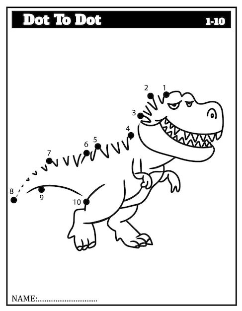 Playful Dot-to-Dot Dinosaur: Bring This Prehistoric Pal to Life | Jiffy ...