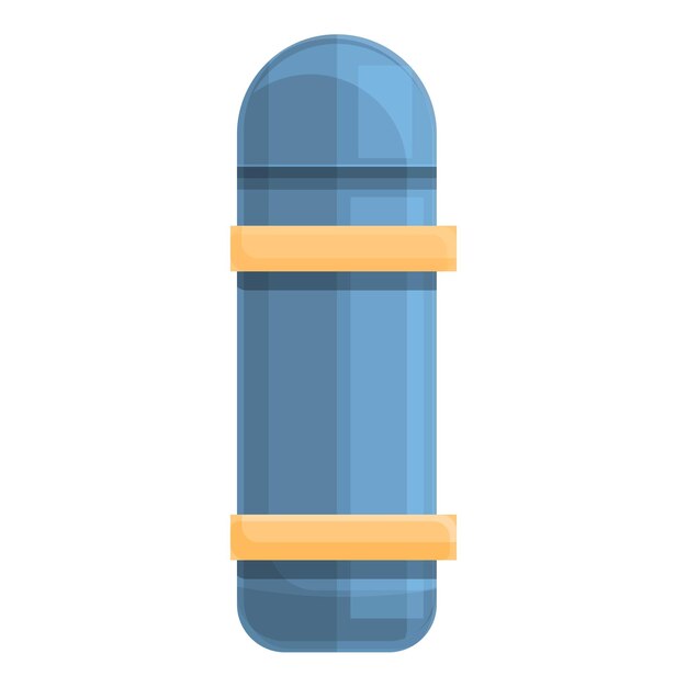 Minimalist Blue Thermos with Tan Straps | Jiffy Designs