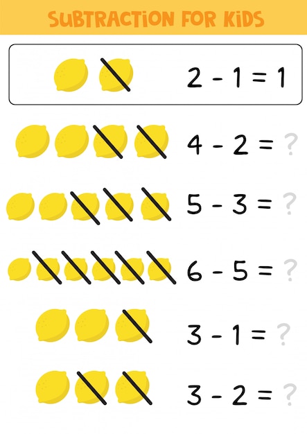 Subtraction Exercises for Children: Visual Math Puzzles | Jiffy Designs