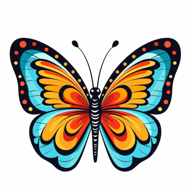 Vibrant and Whimsical Butterfly Design with Captivating Colors | Jiffy ...