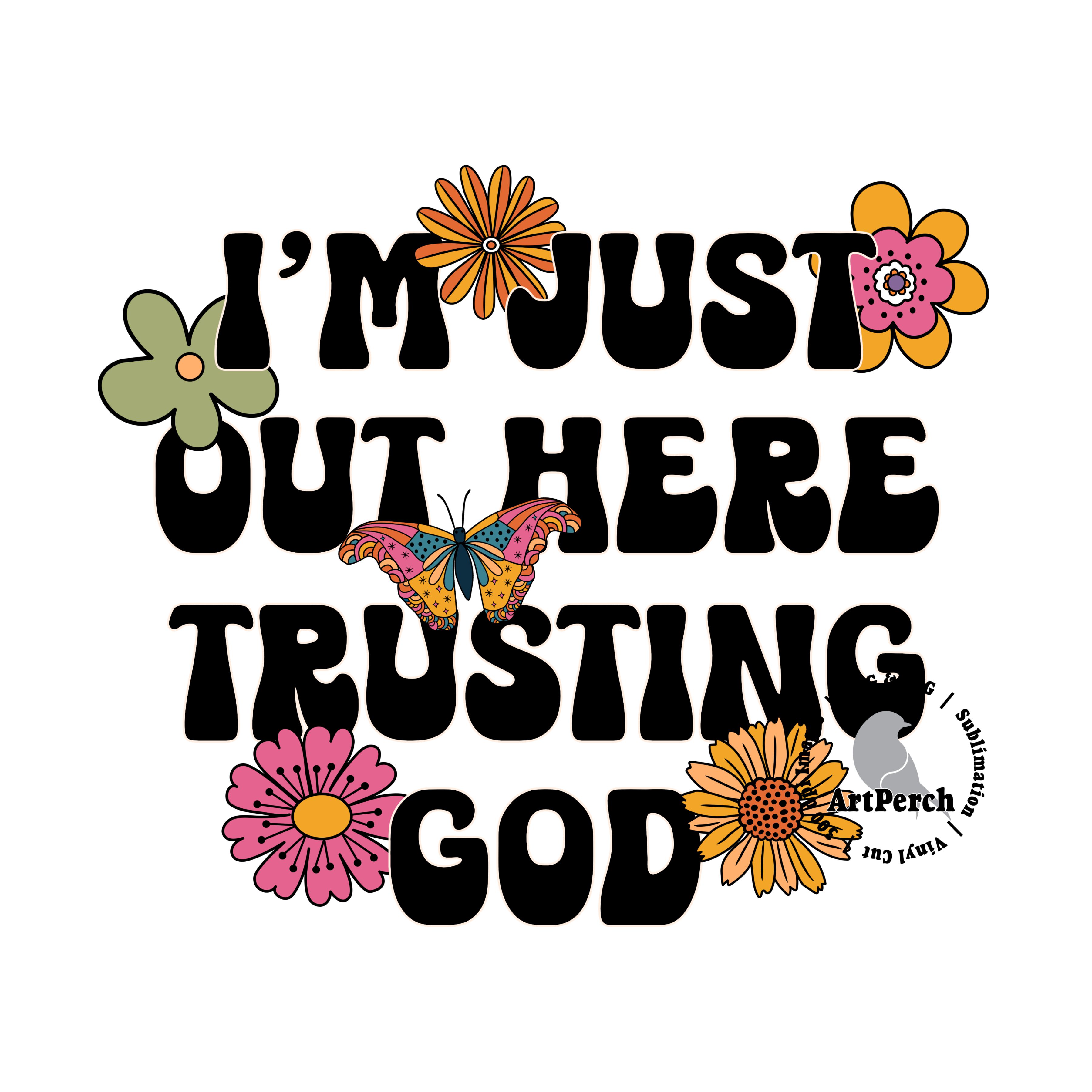 Christian PNG, Trusting God Shirt Design, Retro PNG, Religious PNG ...