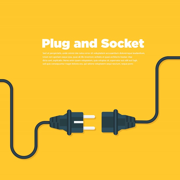 Minimalist Illustration of Electrical Plug and Socket | Jiffy Designs