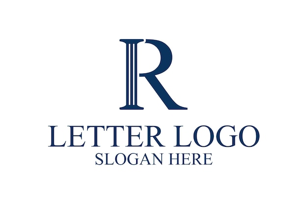 Elegant Serif Letter R Logo with Minimalist Slogan | Jiffy Designs