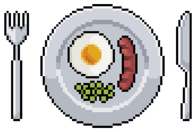 Delectable Pixel-Art Breakfast Plate | Jiffy Designs
