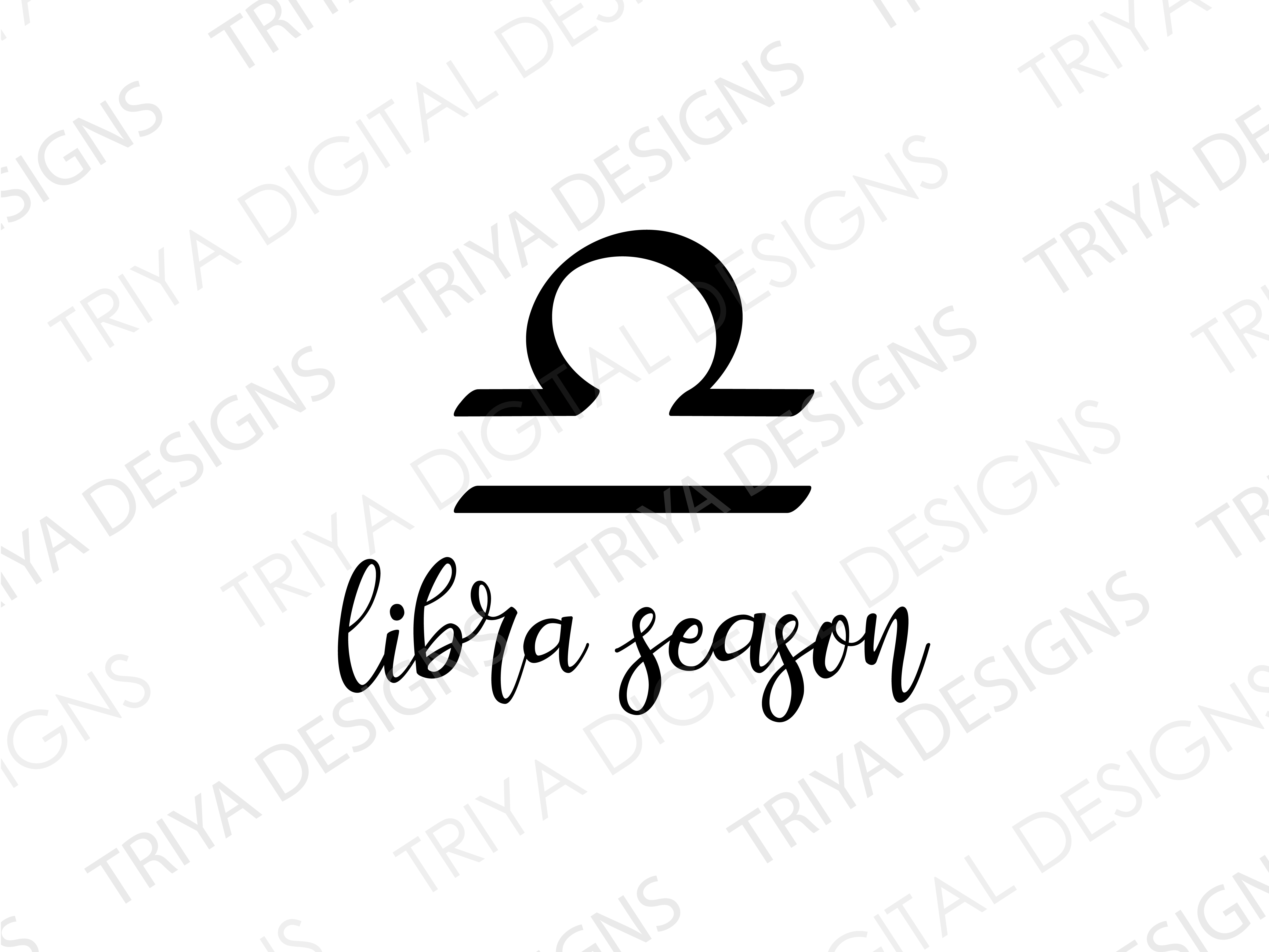 'Libra Season' Elegant Zodiac Symbol with Stylish Calligraphy | Jiffy ...
