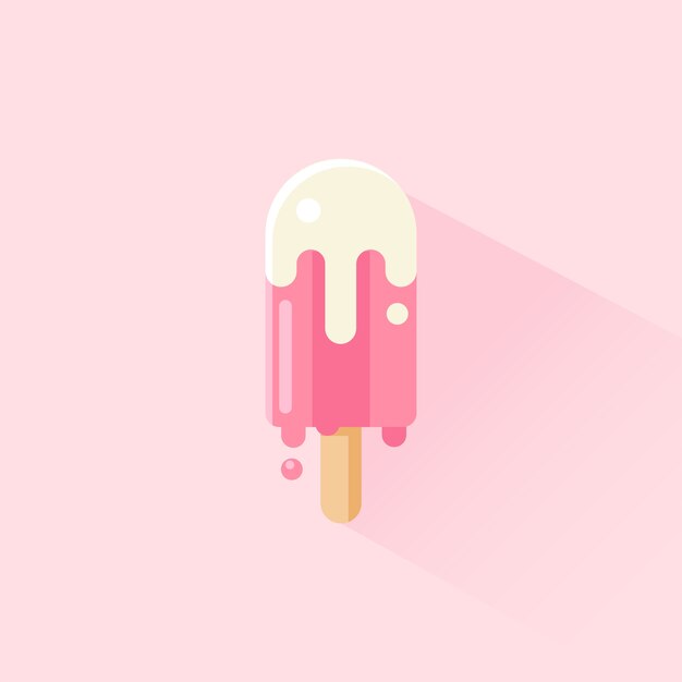 Delectable Dripping Popsicle on a Pastel Pink Background | Jiffy Designs