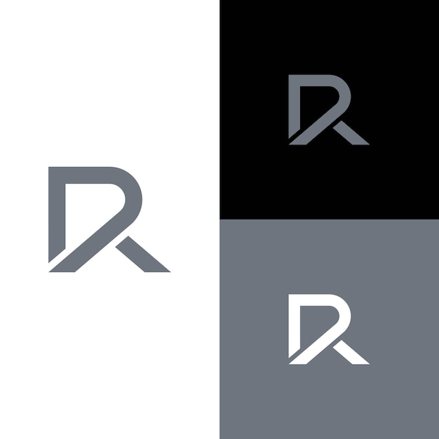 Minimalist Geometric Monogram Shapes in Grayscale | Jiffy Designs