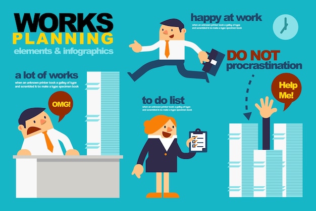 Colorful Infographic Showcasing Effective Work Planning Strategies ...