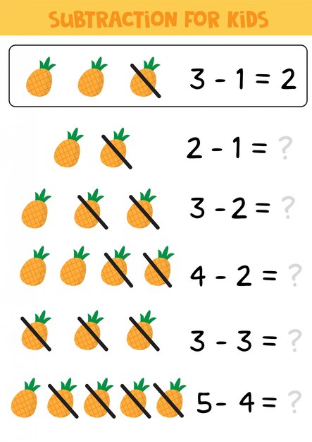 Pineapple-Powered Subtraction: Engaging Math Fun for Kids | Jiffy Designs