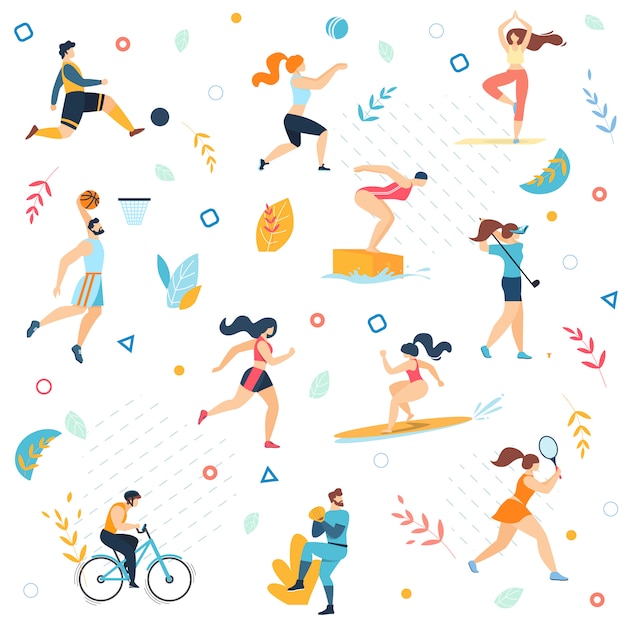 Vibrant Collection of Active Lifestyle Illustrations | Jiffy Designs