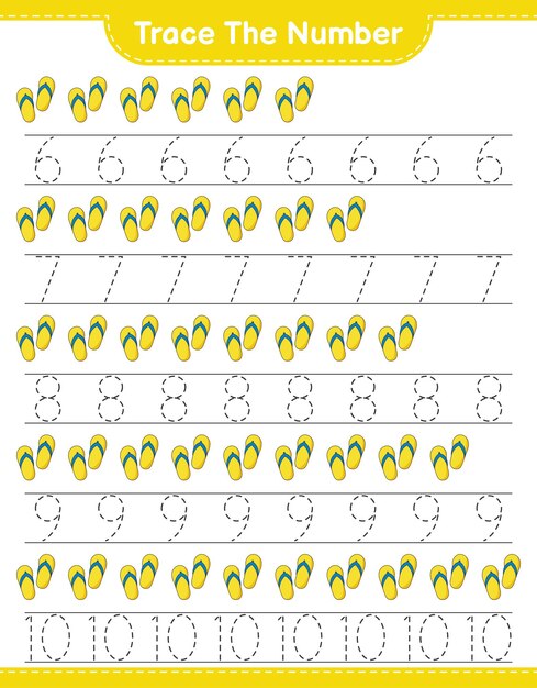 Vibrant Flip-Flop Tracing for Beginner Counting | Jiffy Designs