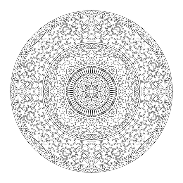 Intricate Geometric Mandala with Concentric Patterns | Jiffy Designs