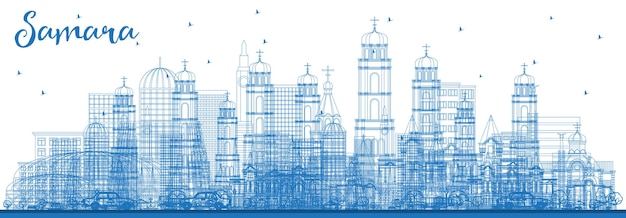 Stunning Outline of Samara's Iconic Skyline | Jiffy Designs