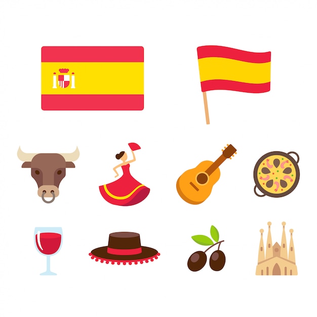 Vibrant Spanish Cultural Symbols and Landmarks Collection | Jiffy Designs