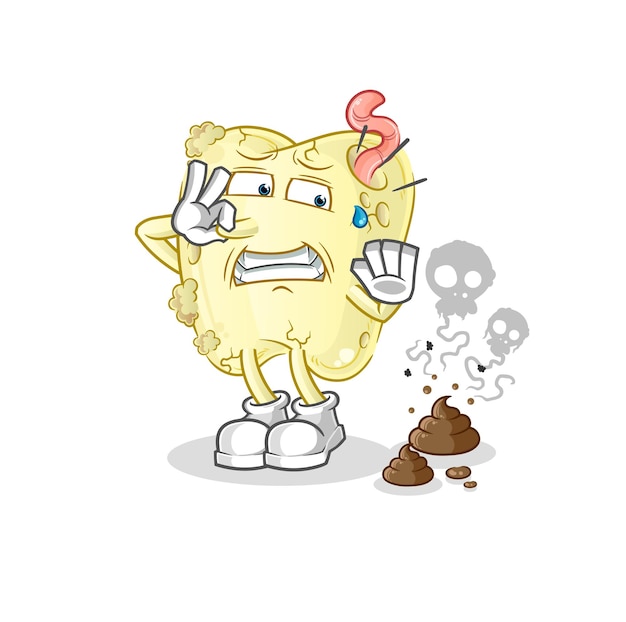 Whimsical Cartoon Character Emitting Unpleasant Odor | Jiffy Designs