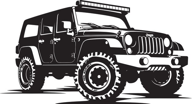 Rugged Off-Road Adventure: Iconic Jeep Wrangler Silhouette | Jiffy Designs