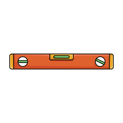 Construction Level Tool Icon Image Vector Illustration Design Orange ...