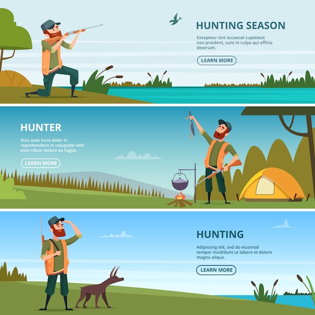 Vibrant Hunting Themed Collection with Diverse Outdoor Imagery | Jiffy ...