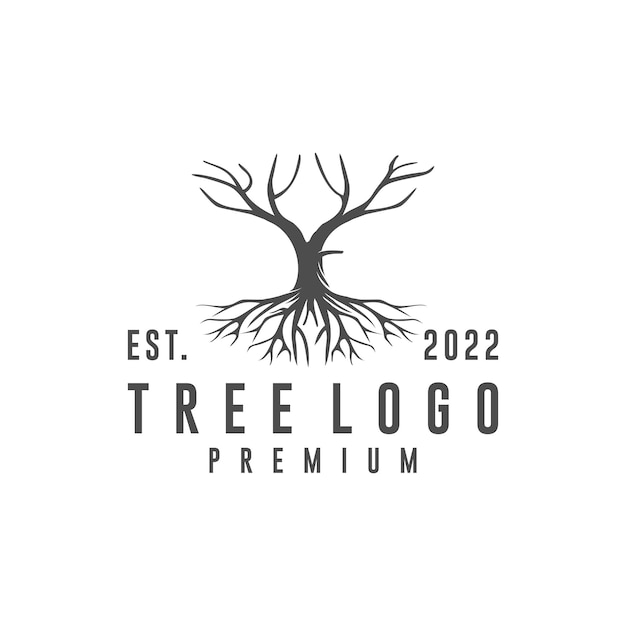 Elegant Branching Tree Silhouette Logo with Established Date | Jiffy ...