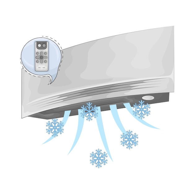 Sleek Air Conditioning Unit Blasting Icy Snowflakes | Jiffy Designs