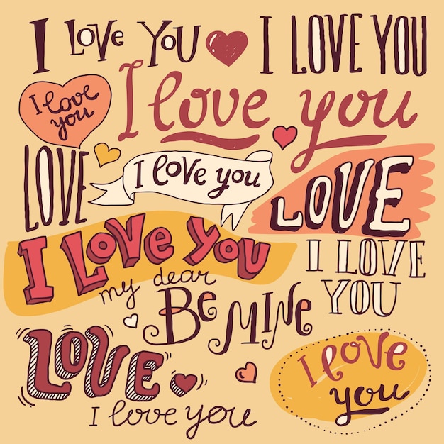 Heartfelt Expressions of Love in Vibrant Handwritten Lettering | Jiffy ...