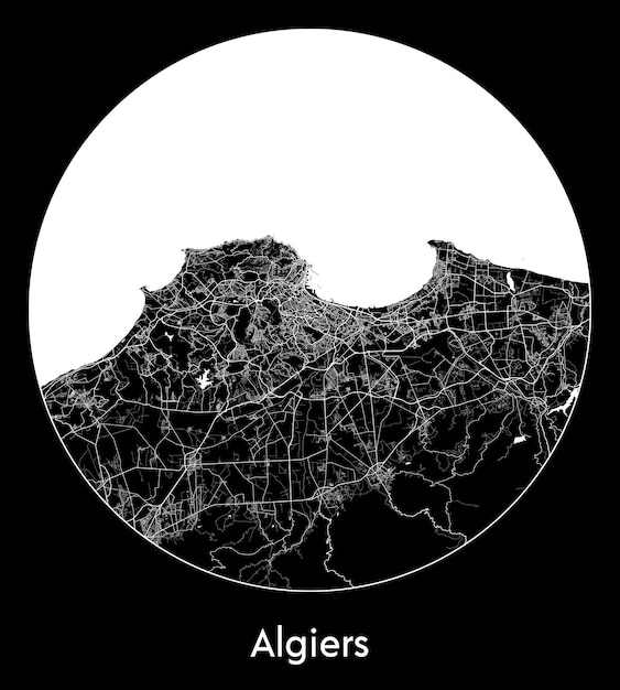 Intricate Map of Algiers' Captivating Urban Landscape | Jiffy Designs