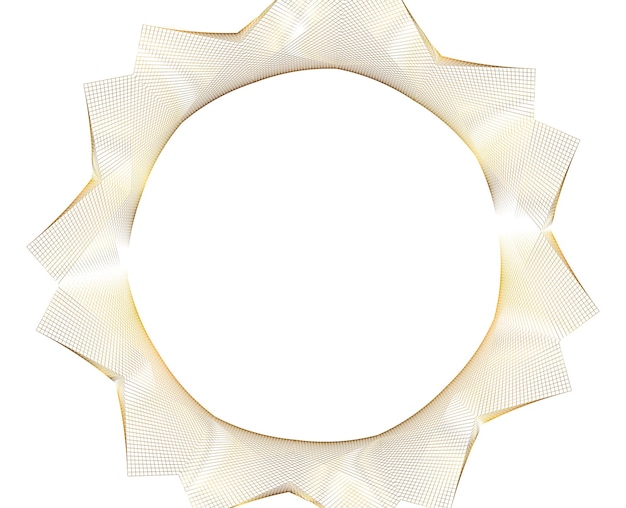 Elegant Ivory Sunburst Frame with Radiant Rippled Edges | Jiffy Designs
