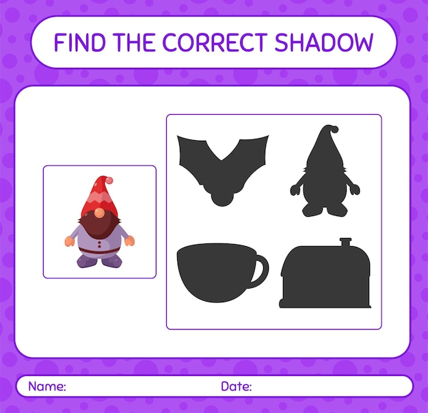 Charming Gnome Shadow Matching Game | Jiffy Designs