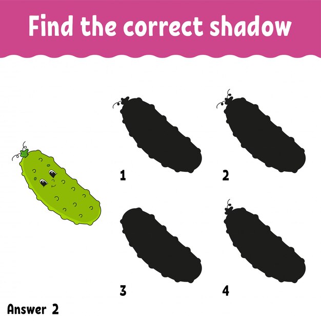 Vibrant Pickle Silhouette: Find the Matching Shadow | Jiffy Designs