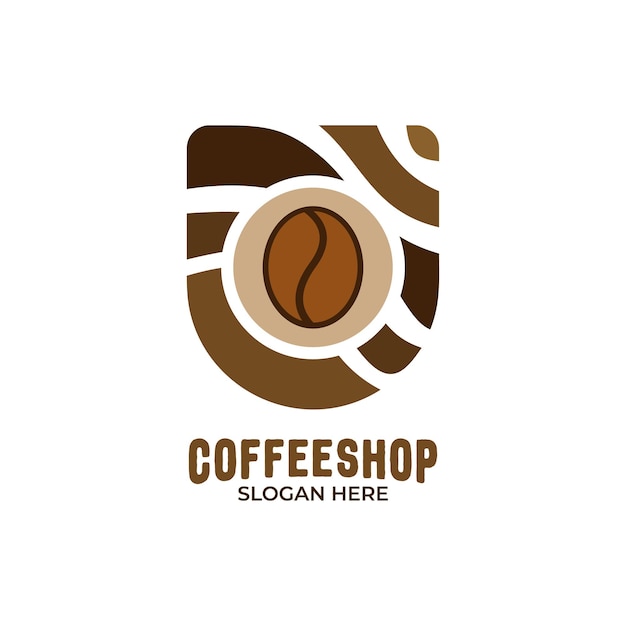 Elegant Coffee Shop Logo with Stylized Coffee Bean | Jiffy Designs