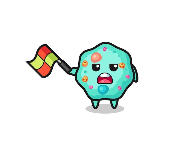 Adorable Cartoon Microbe with Surprised Expression | Jiffy Designs