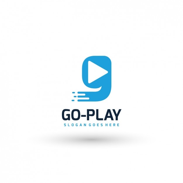 Go-Play Logo: Stylized Play Button with Swoosh Icon | Jiffy Designs