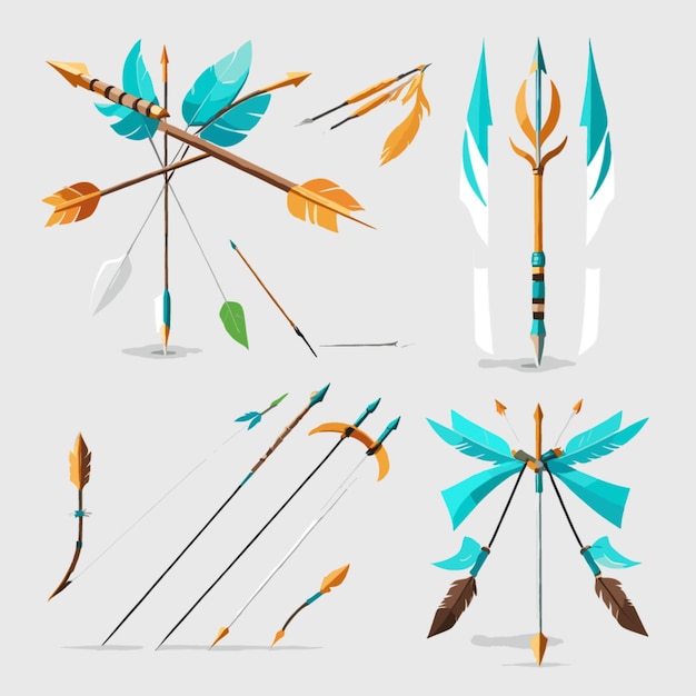 Vibrant Tribal Arrow Collection: A Diverse Assortment of Artistic ...