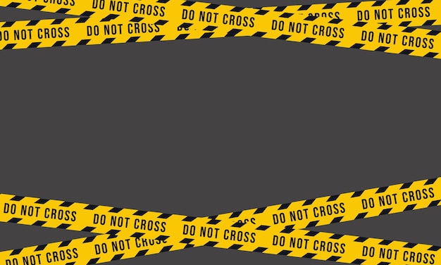 Caution Tape Border with Ominous 'Do Not Cross' Text | Jiffy Designs