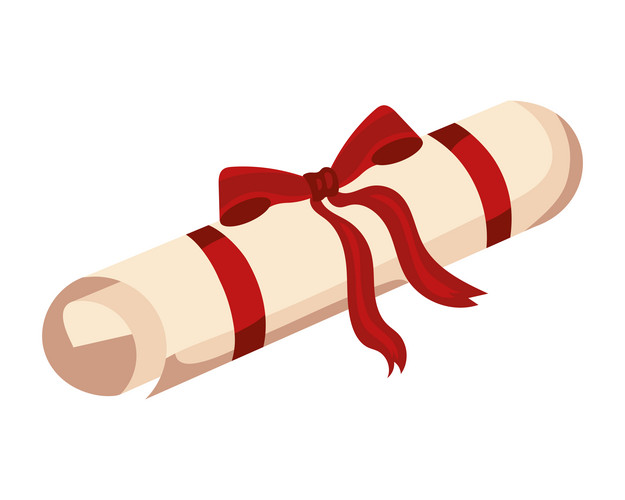 Graduation Diploma Roll Education Isolated | Jiffy Designs