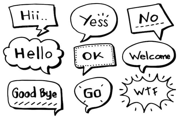 Expressive Hand-Drawn Speech Bubbles with Diverse Greetings and ...