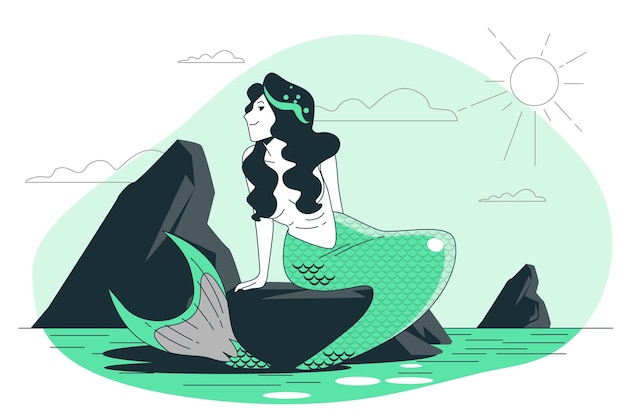 Enchanting Mermaid Relaxing on the Rocks | Jiffy Designs