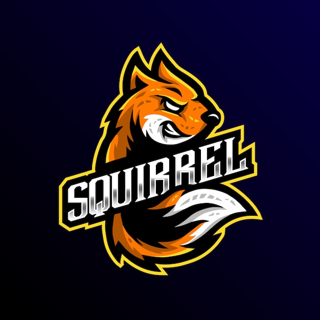 Fierce Squirrel Mascot Logo with Bold Typography | Jiffy Designs