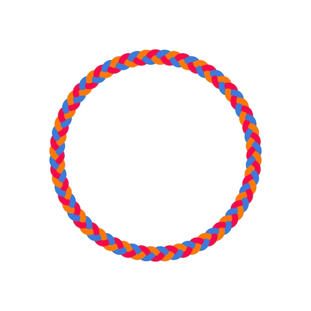 Vibrant Braided Circle Frame with Colorful Patterns | Jiffy Designs