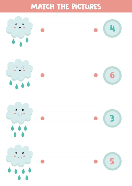 Delightful Rainy Day Clouds: Match the Matching Pairs | Jiffy Designs