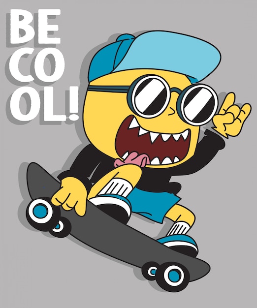 Radical Skater Dude Rocking the Coolest Look | Jiffy Designs