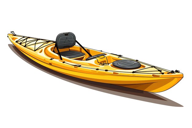 Vibrant Yellow Kayak with Sleek Design and Accessories | Jiffy Designs