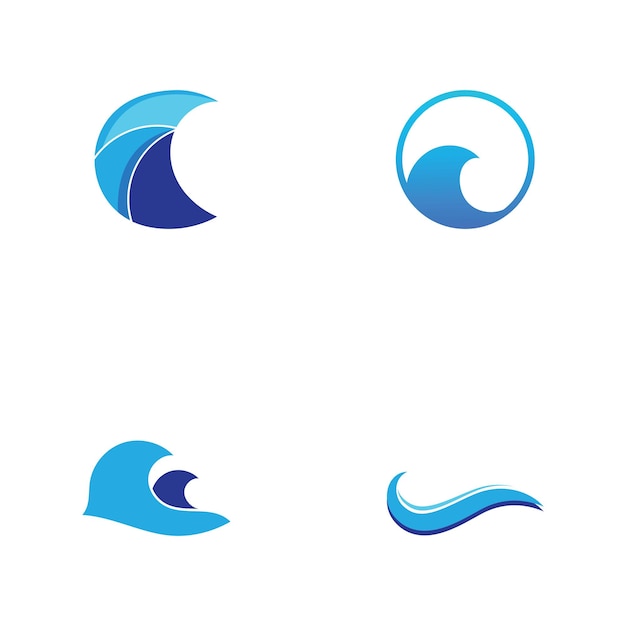Versatile Collection of Stylized Ocean Wave Symbols | Jiffy Designs