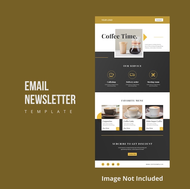 Aromatic Coffee Delights: A Cozy Newsletter Template | Jiffy Designs