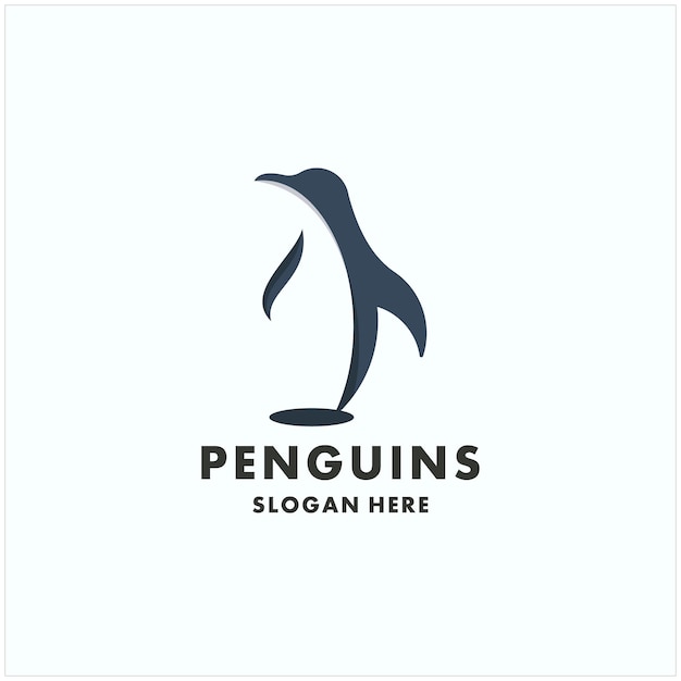 Elegant Penguin Silhouette with Customizable Slogan | Jiffy Designs