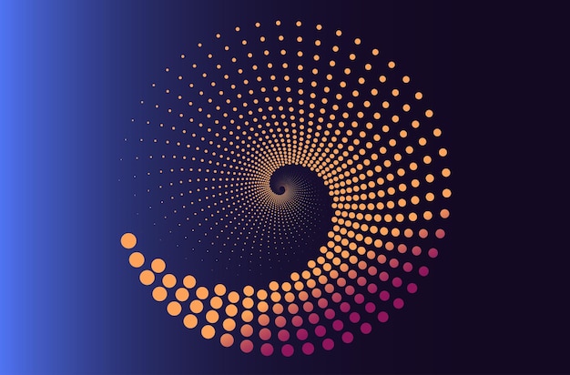 Vibrant Spiral Dot Pattern on Gradient Background | Jiffy Designs