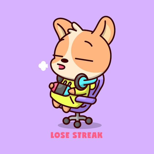 Adorable Bunny Loses Streak in Cute Cartoon Style | Jiffy Designs