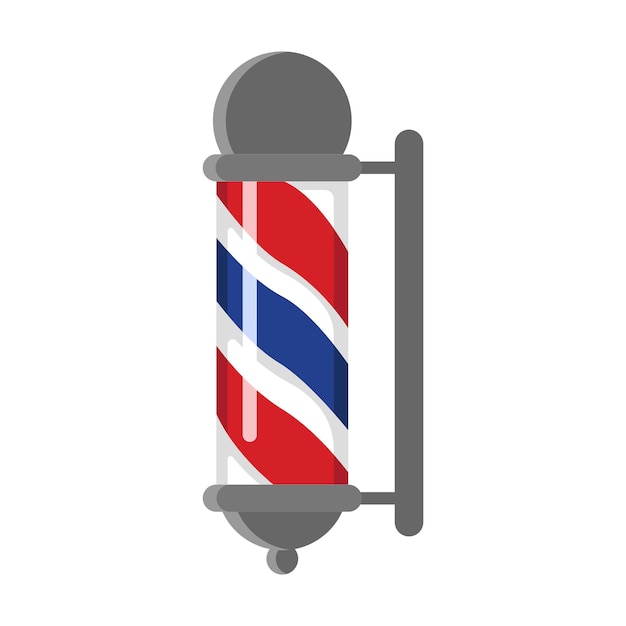 Iconic Barber Pole with Patriotic Red, White, and Blue Stripes | Jiffy ...