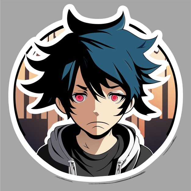 Striking Anime-Inspired Portrait with Intense Gaze | Jiffy Designs