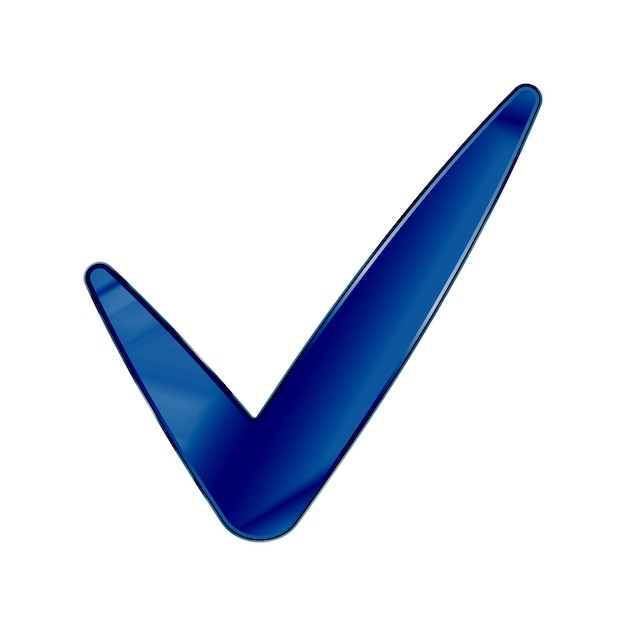 Elegant Blue Check Mark Symbol on Minimalist Background | Jiffy Designs